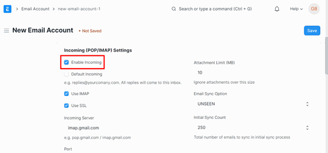 How To Configure Email Account In ERPNext | Kanak Infosystems