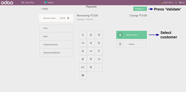POS Payment Installment Module In Odoo | Contact us